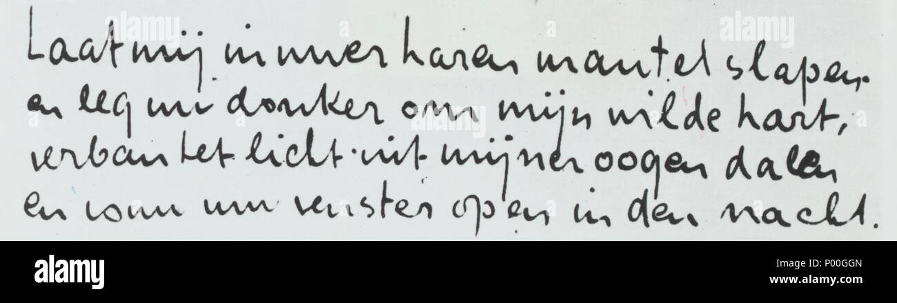 Dutch poem hi-res stock photography and images - Alamy