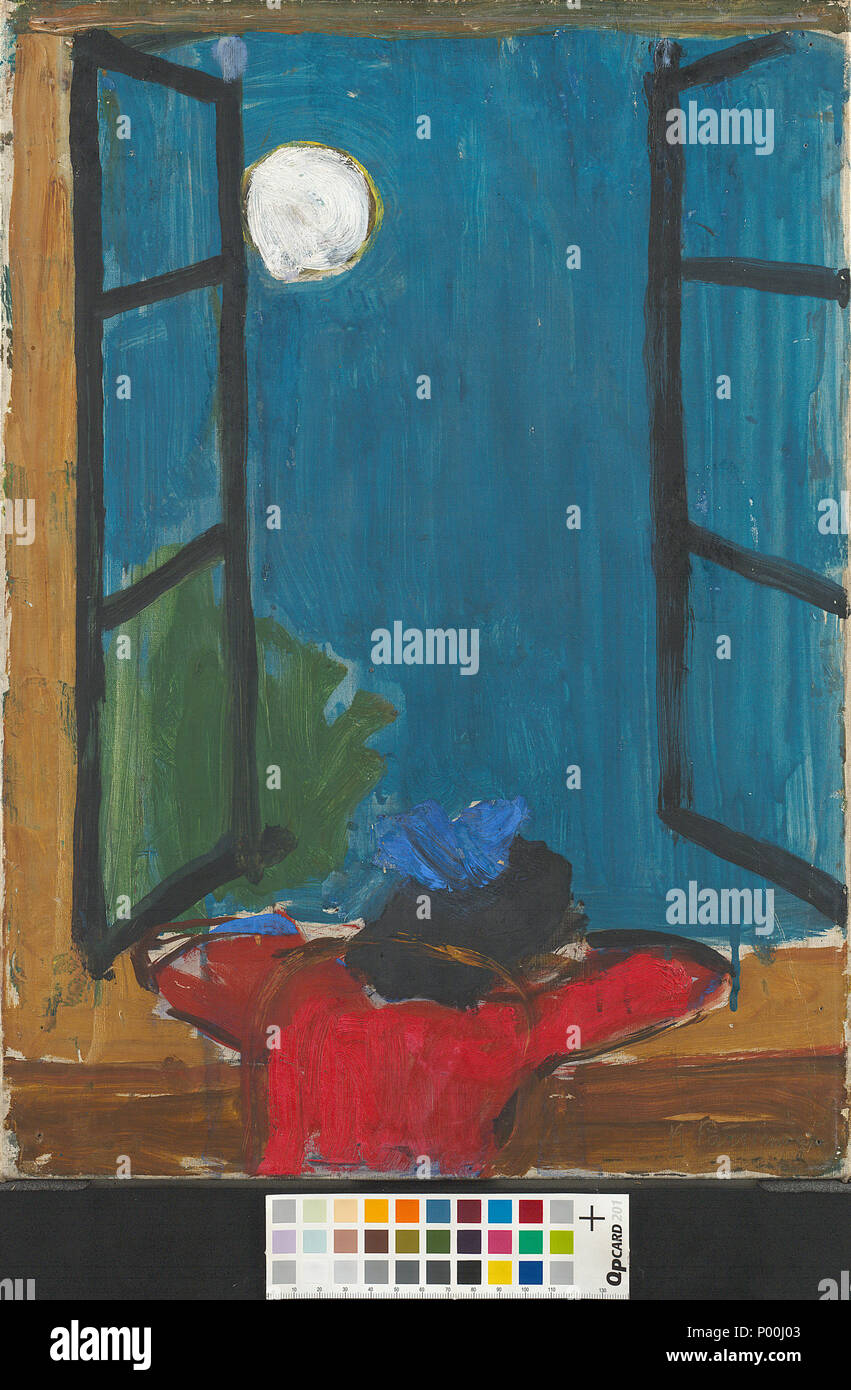 . Eesti: 'Tüdruk ja kuu'. Õlimaal lõuendil. Kõrgus 46,0 cm ja laius 33 ...