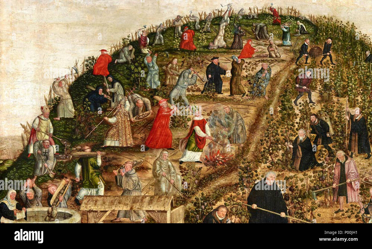 . English: Lucas Cranach: The Vineyard of the Lord / Epitaph for Paul Eber, Stadtkirche ...