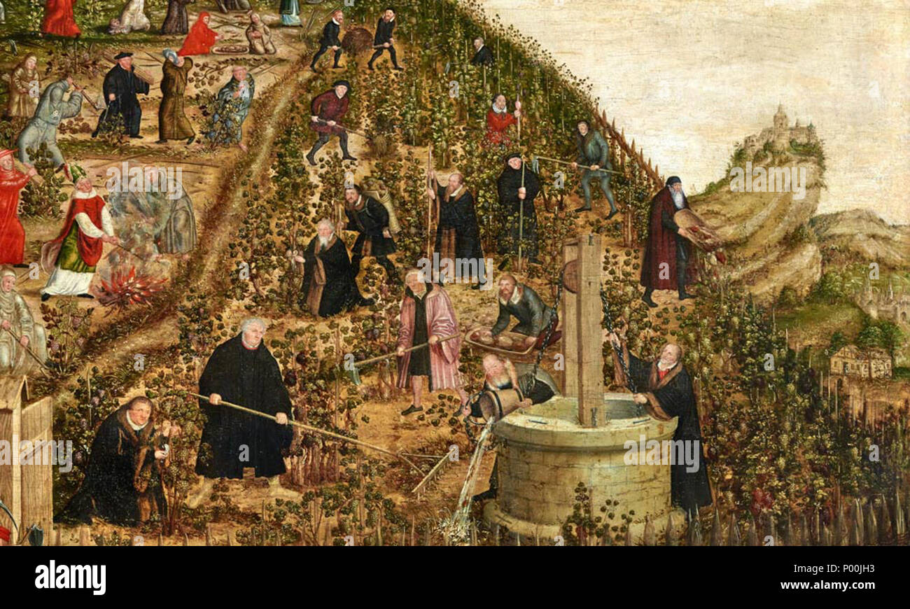 . English: Lucas Cranach: The Vineyard of the Lord / Epitaph for Paul Eber, Stadtkirche ...