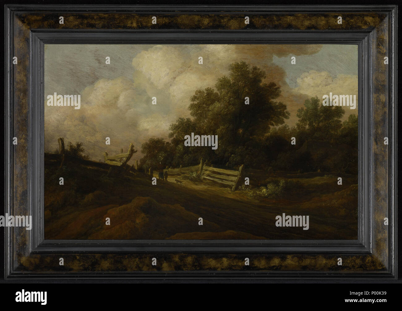 . English: Landscape with Two Figures and a Dog . 1655 83 Pieter Molyn ...