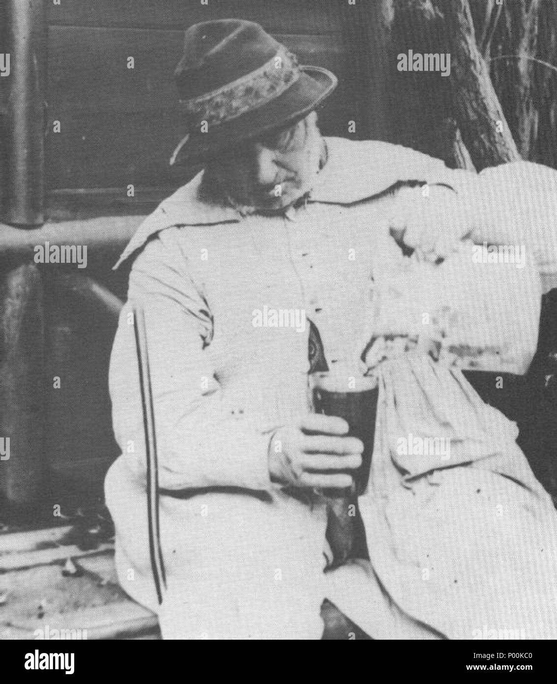 . Portrait of an old man wearing a smock-frock . between circa 1890 and ...