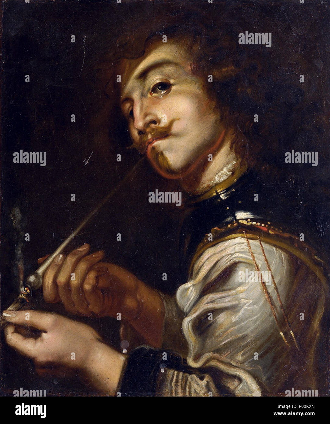 . Raucher. Öl auf Leinwand, 56 x 45,5 cm. Niederlande 17. Jhdt. . 17th ...