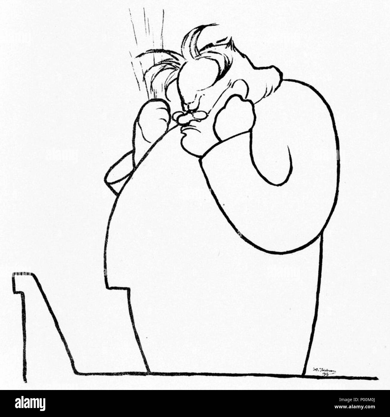 . Caricature of Max Reger conducting x-default 87 Reger conducting ...