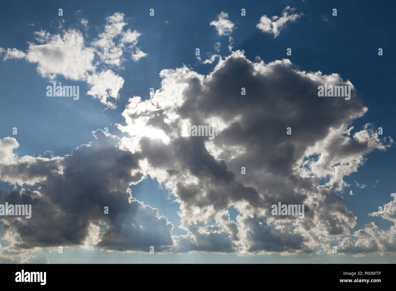 Blue sky and clouds abstract background Stock Photo - Alamy