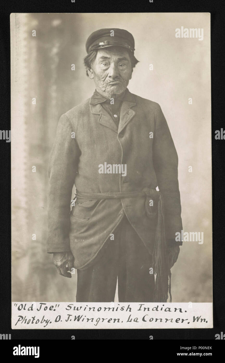 Old Joe, Swinomish Indian - Photo by O.J. Wingren., La Conner, Wn Stock ...