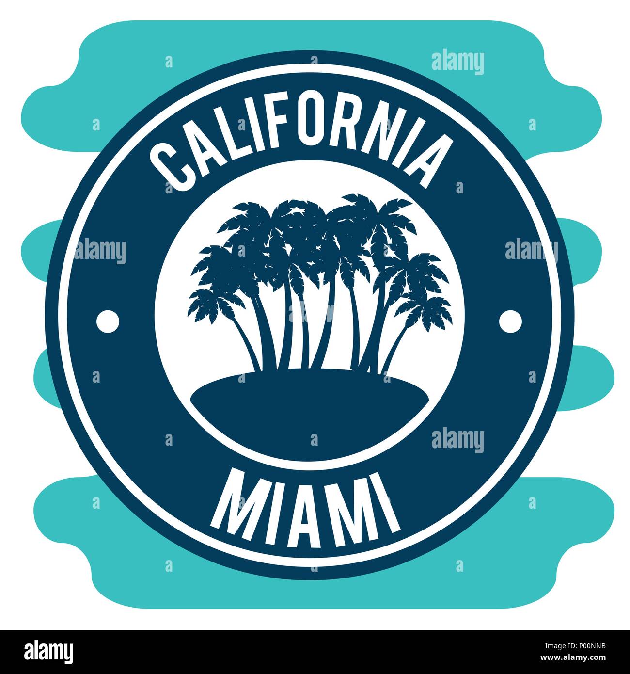 miami beach summer icons Stock Vector Image & Art - Alamy