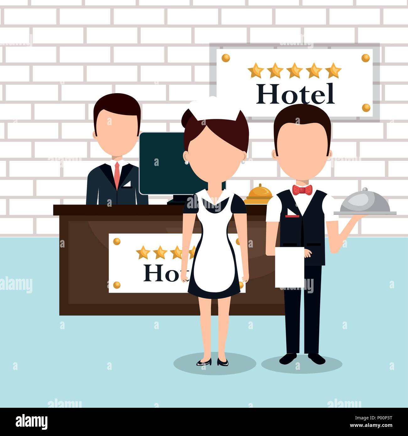 hotel workers avatars characters Stock Vector Image & Art - Alamy