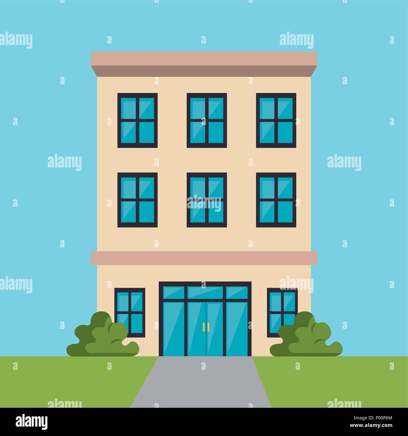 exterior hotel building scene Stock Vector Image & Art - Alamy