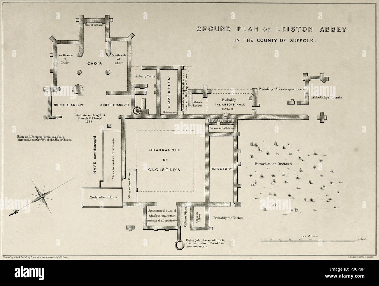. English: Ground Plan of the 14th century ruins of the ...