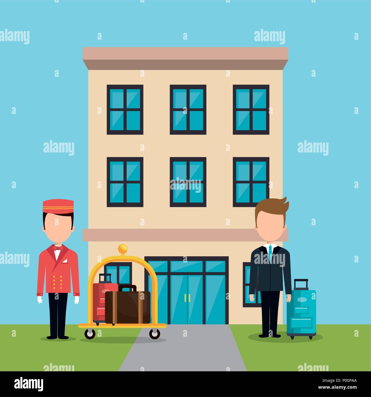 hotel workers avatars characters Stock Vector Image & Art - Alamy