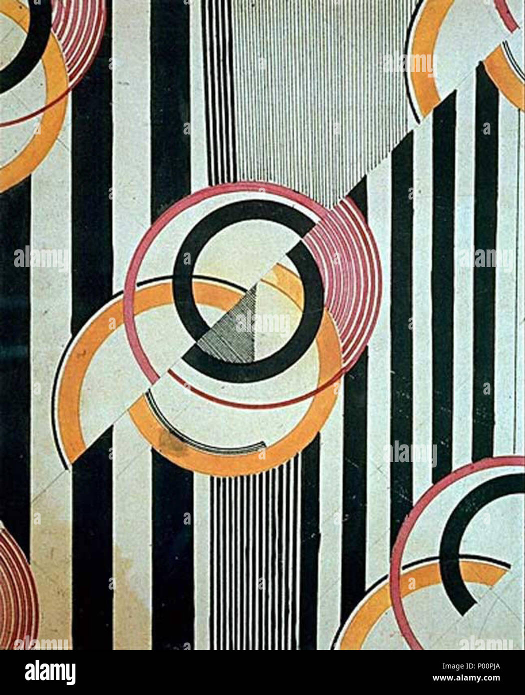 . English: Textile design - Liubov Popova. c.1924 . circa 1924. Lyubov ...
