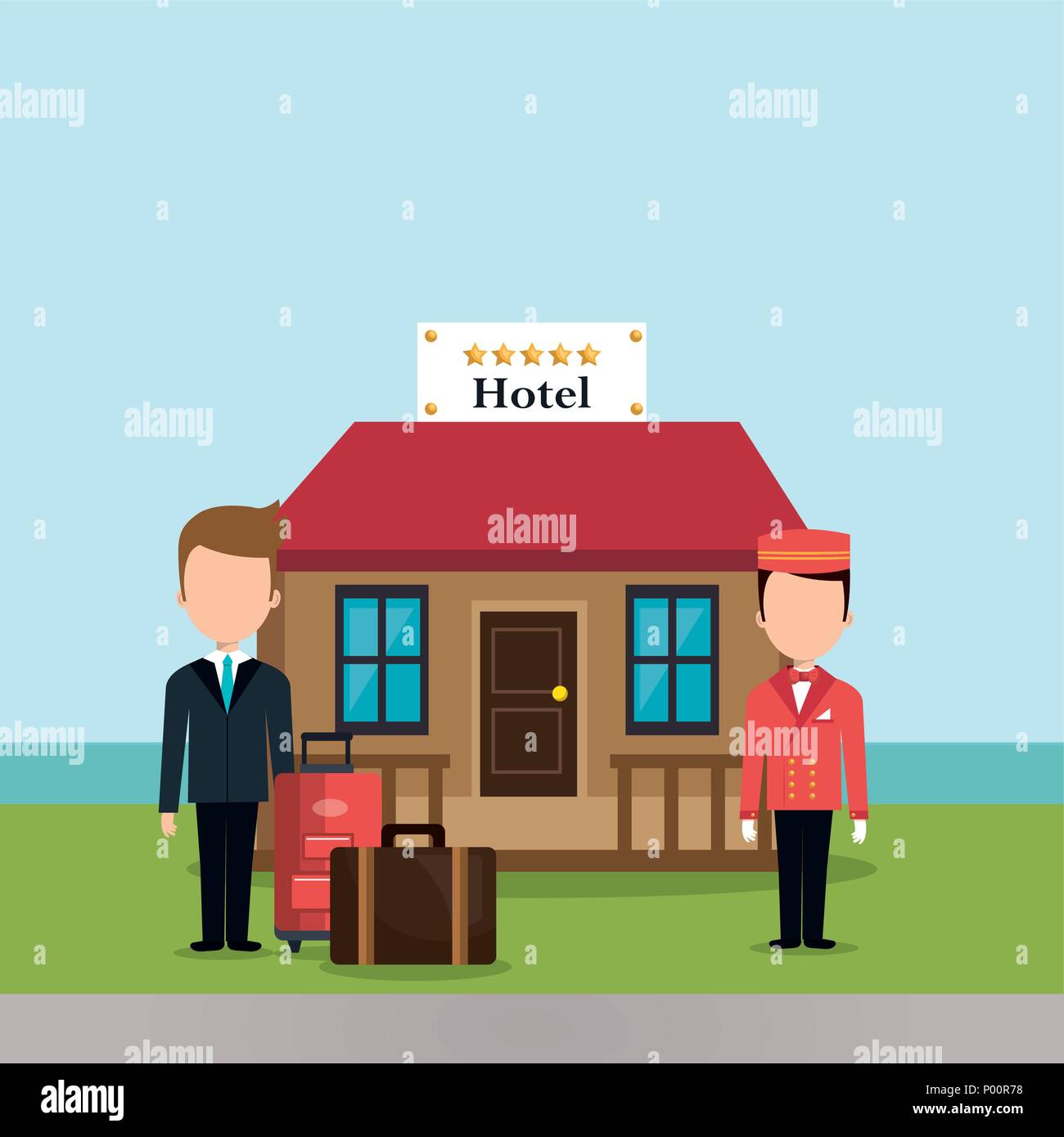 hotel workers avatars characters Stock Vector Image & Art - Alamy