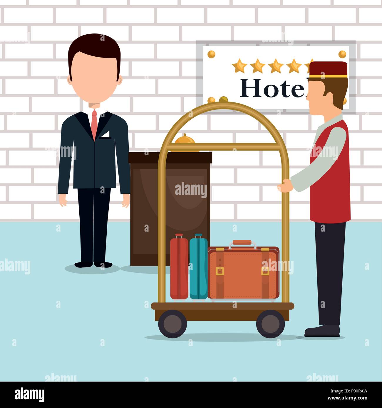 hotel workers avatars characters Stock Vector Image & Art - Alamy