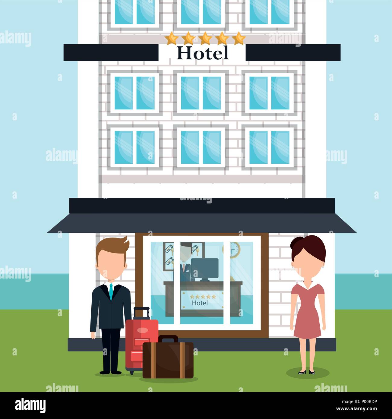 hotel workers avatars characters Stock Vector Image & Art - Alamy