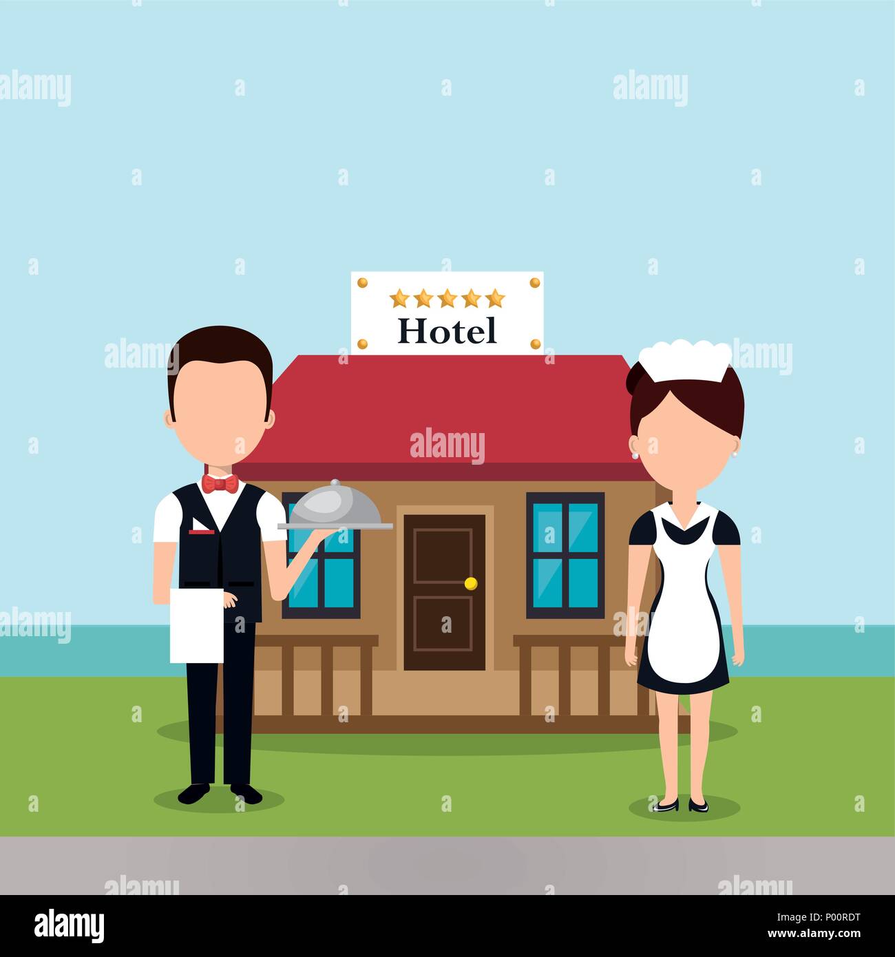 hotel workers avatars characters Stock Vector Image & Art - Alamy