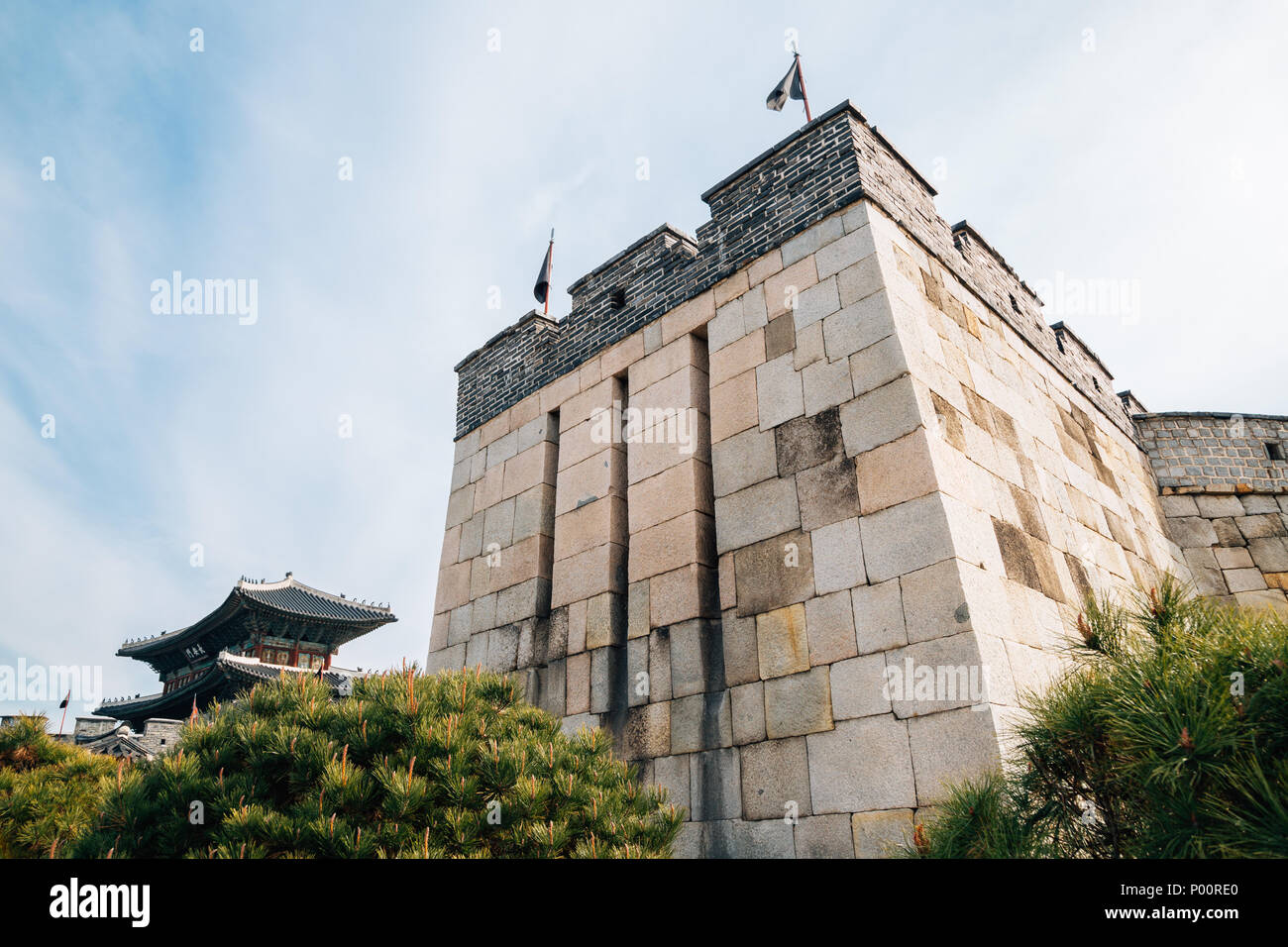 Hwaseong Fortress ancient ruins in Suwon, Korea Stock Photo - Alamy
