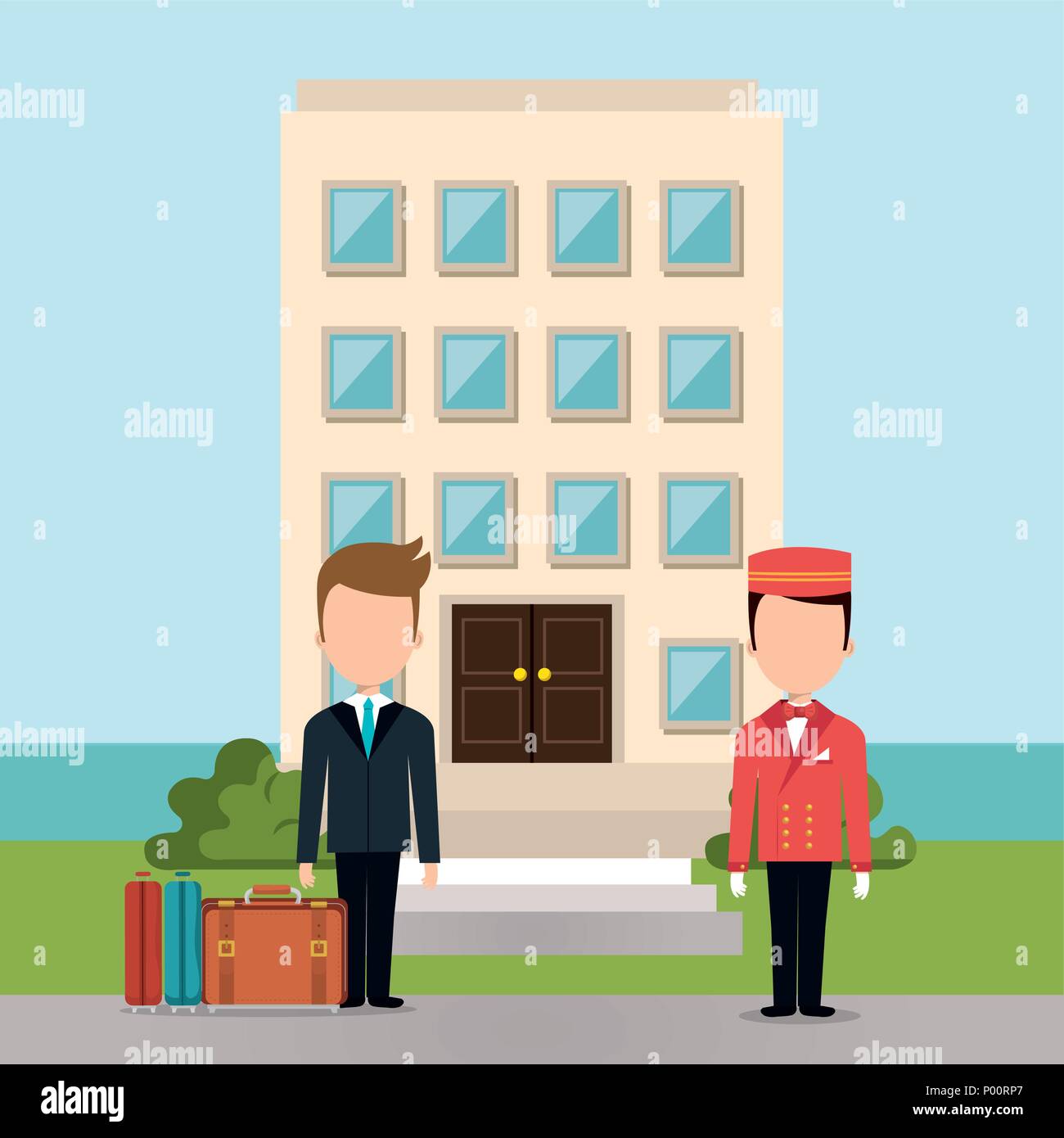 hotel workers avatars characters Stock Vector Image & Art - Alamy
