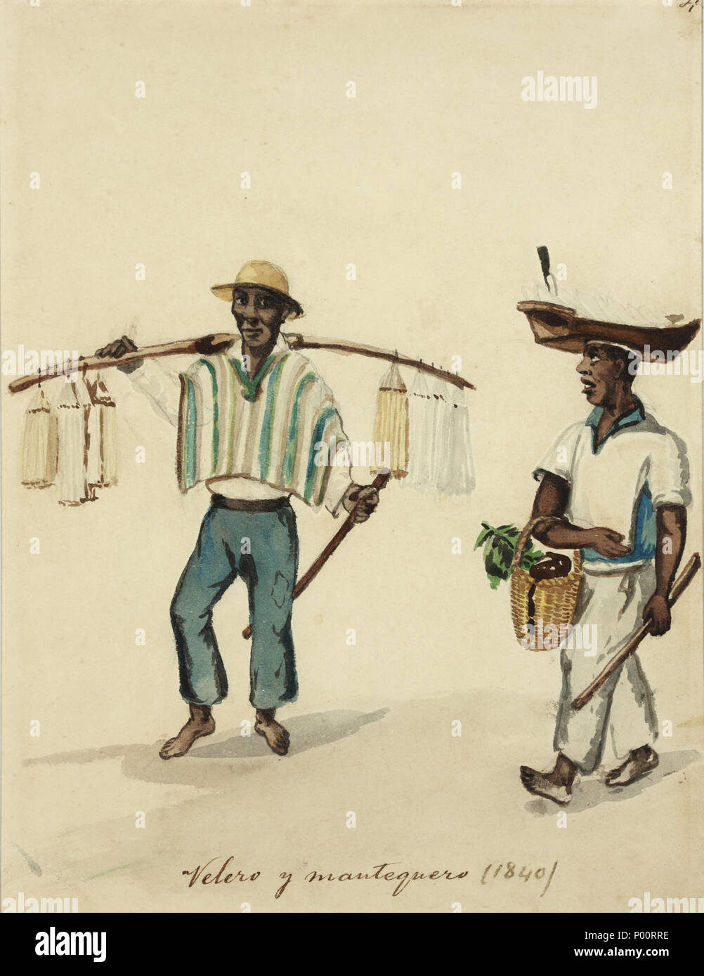 . Español: Acuarela de Pancho Fierro (Lima, 1807 - Lima, 1879) . 1840 ...
