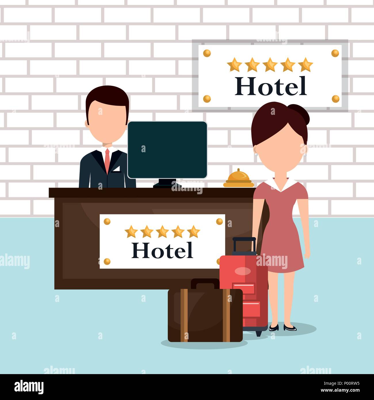 hotel workers avatars characters Stock Vector Image & Art - Alamy