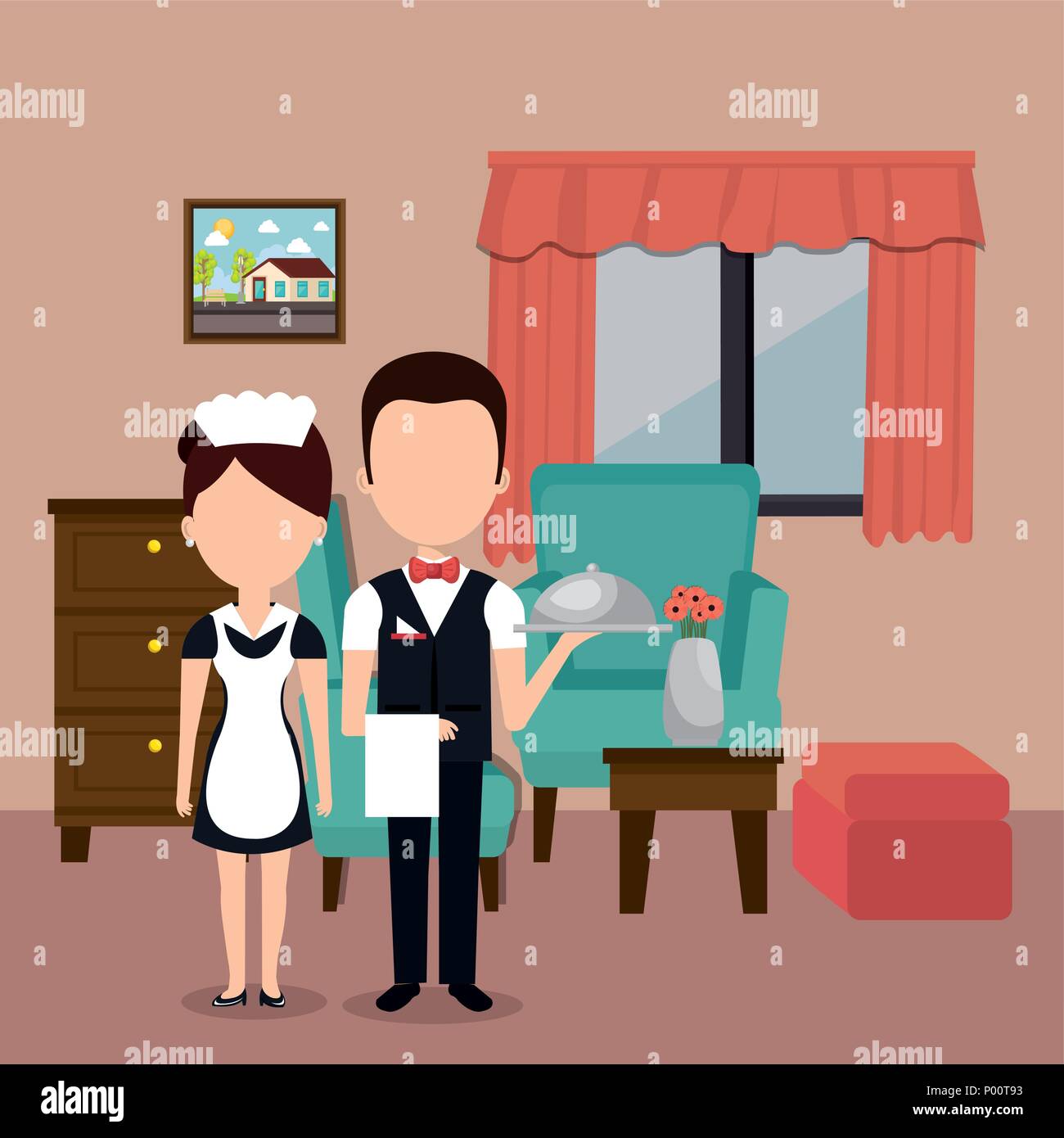 hotel workers avatars characters Stock Vector Image & Art - Alamy