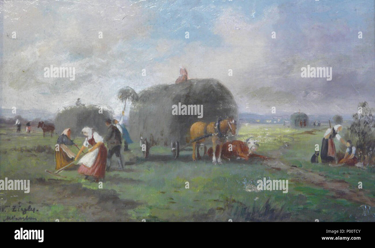 . German: Bei der Heuernte. . by 1932. Walter Ziegler (1859–1932) 105 ...