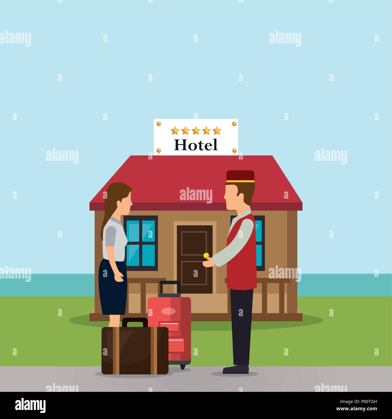 hotel workers avatars characters Stock Vector Image & Art - Alamy