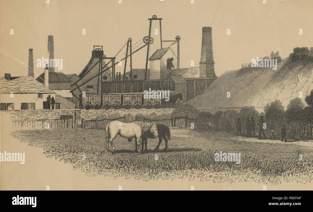 . English: Wideopen Colliery in Northumberland . 1844. Thomas Harrison ...
