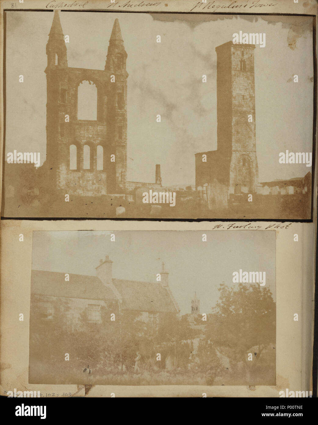 . St. Regulus Tower and the East Gable of St. Andrews Cathedral from ...