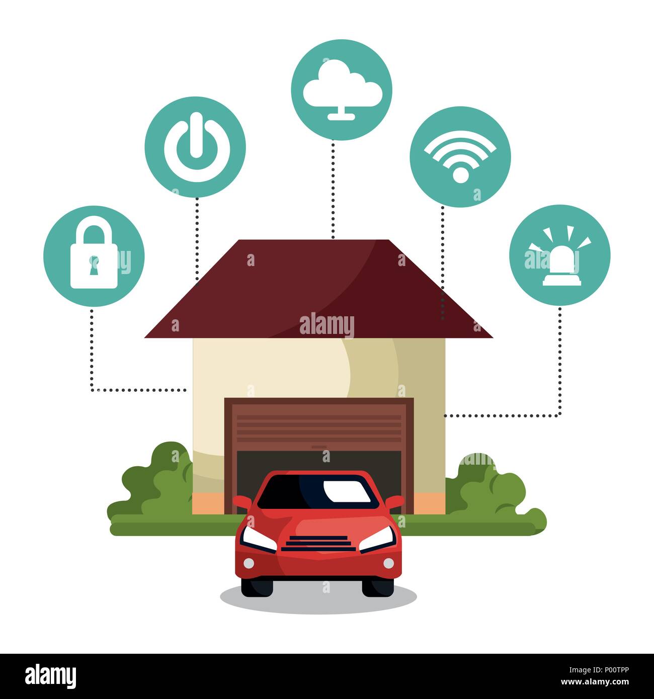 smart home technology set icons Stock Vector Image & Art - Alamy