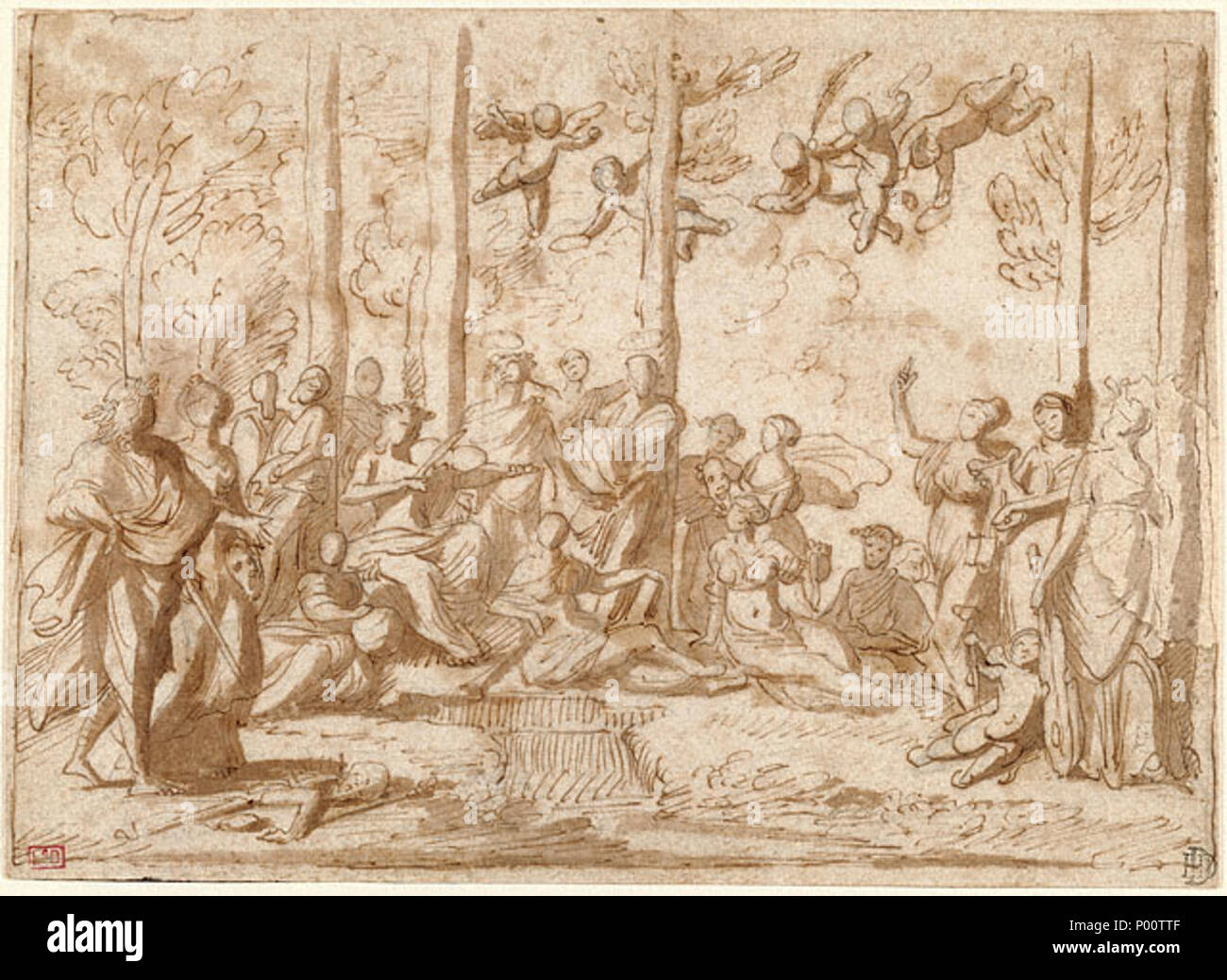 . Apollo and the Muses on Mount Parnassus . between circa 1626 and ...