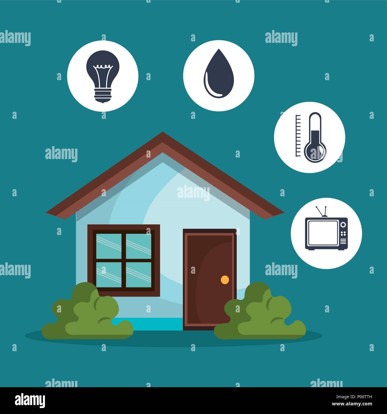 smart home technology set icons Stock Vector Image & Art - Alamy