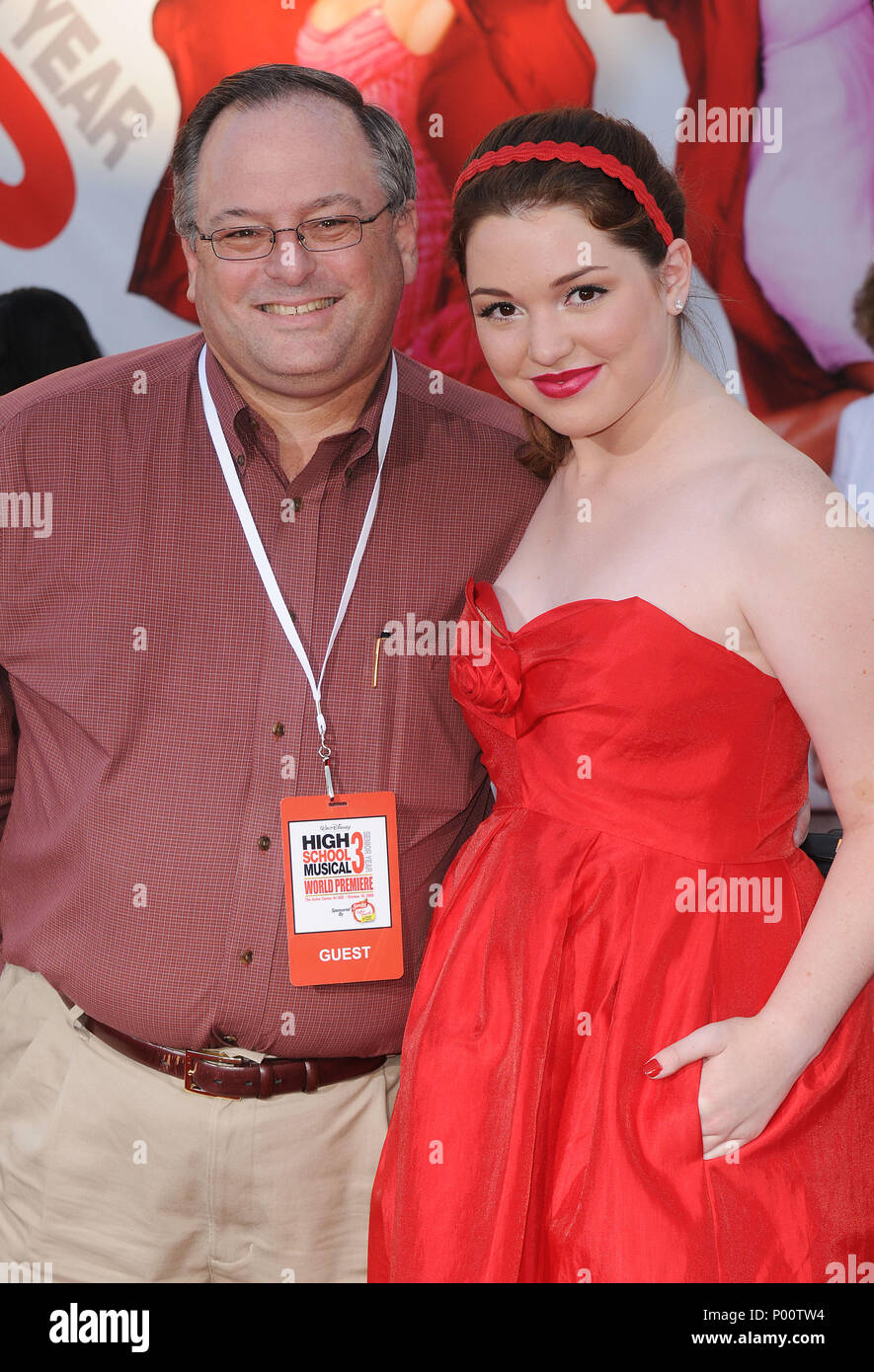 Jennifer Stone with dad - High School Musical 3 Premiere at the Galen ...