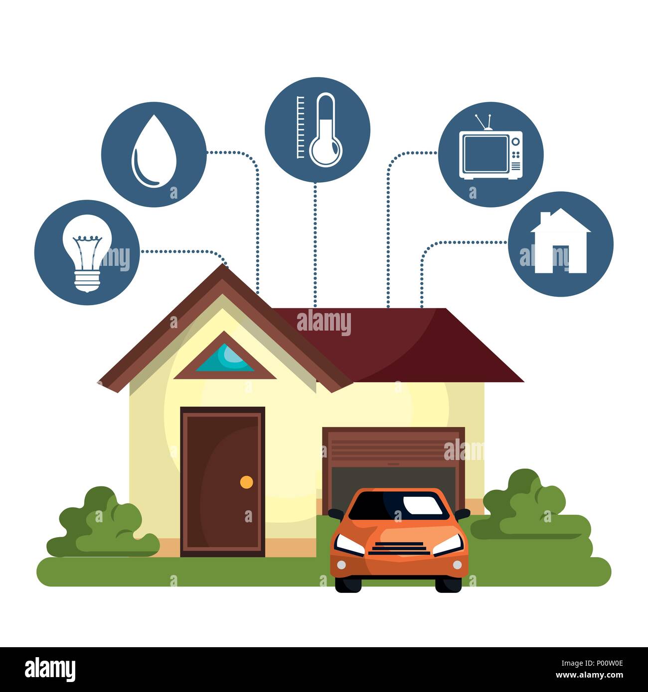 smart home technology set icons Stock Vector Image & Art - Alamy
