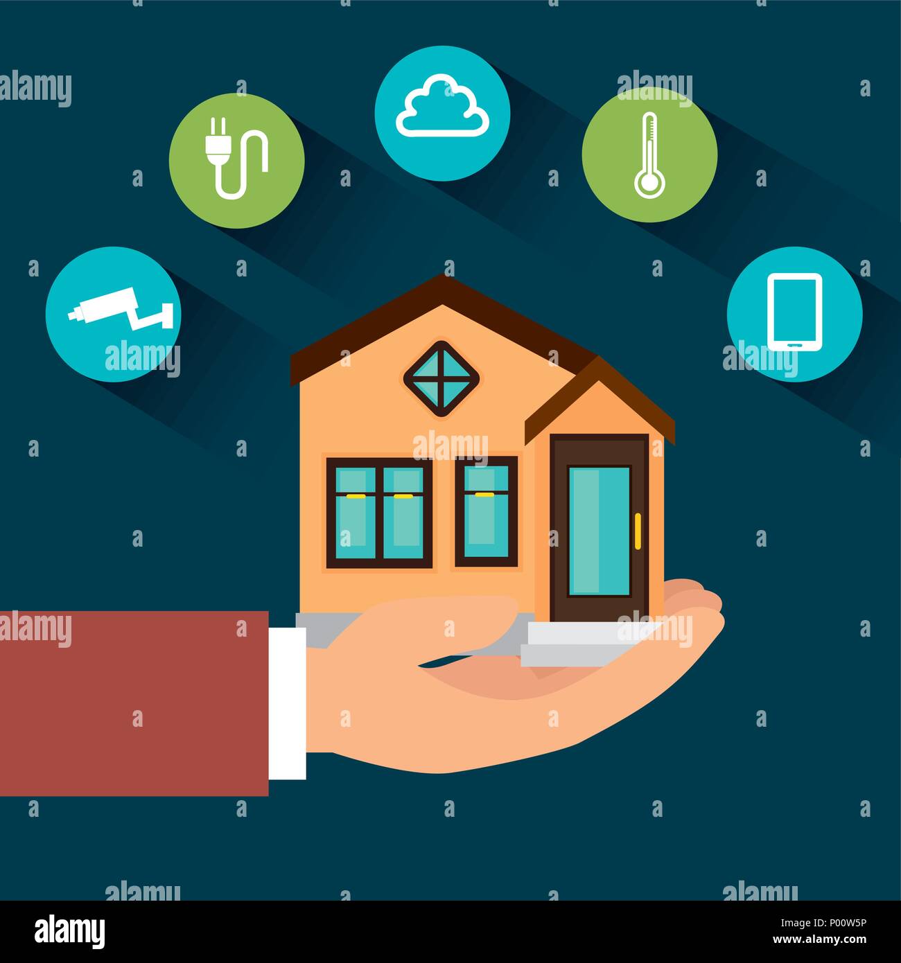 smart home technology set icons Stock Vector Image & Art - Alamy
