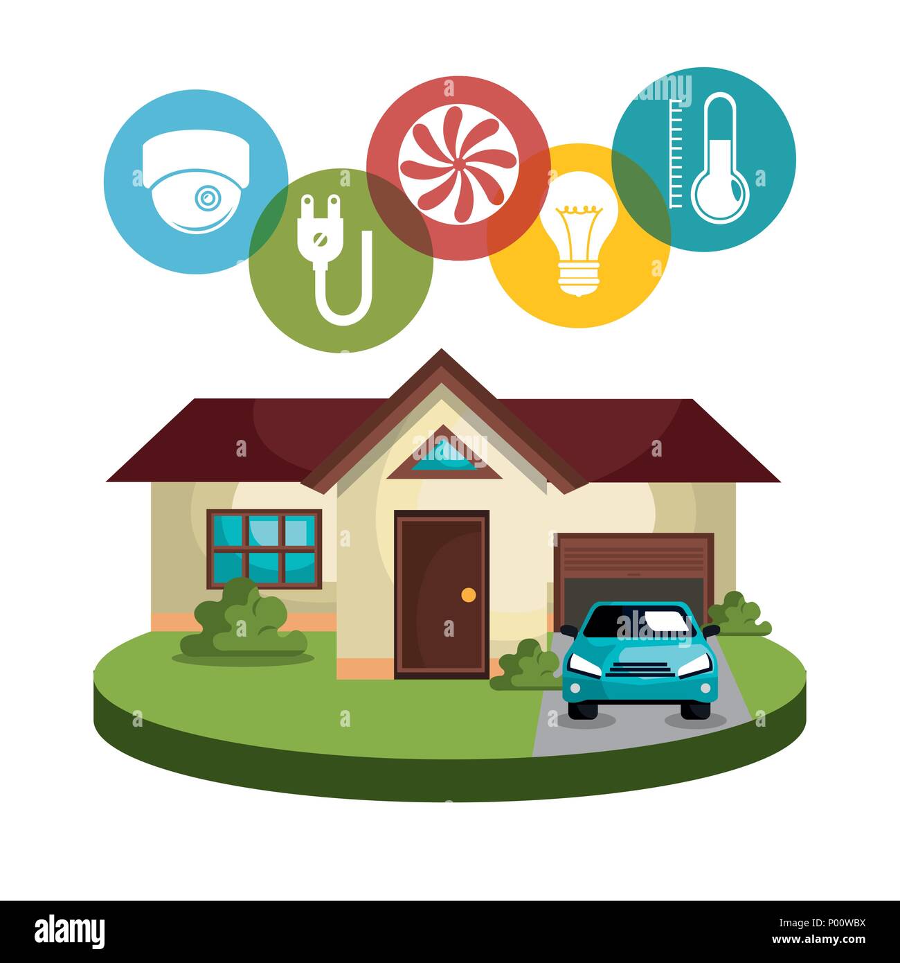 smart home technology set icons Stock Vector Image & Art - Alamy