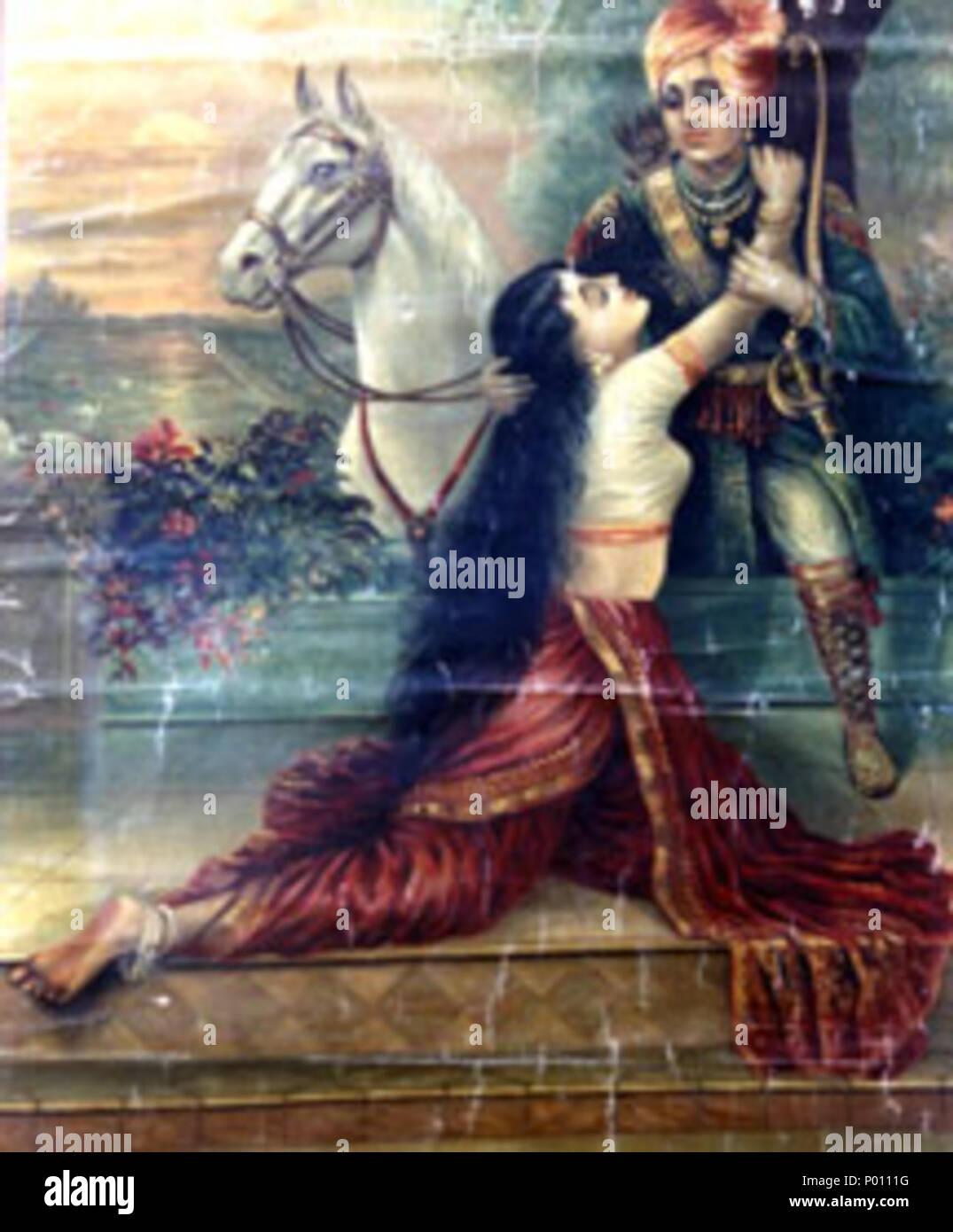 . English: Sri N.Gopala Rao painted the 'Uthra Abimanya' oil on canvas ...