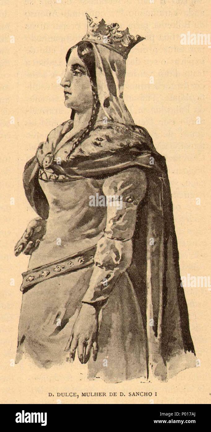 2 D. Dulce, mulher de D. Sancho I - História de Portugal, popular e ilustrada Stock Photo - Alamy
