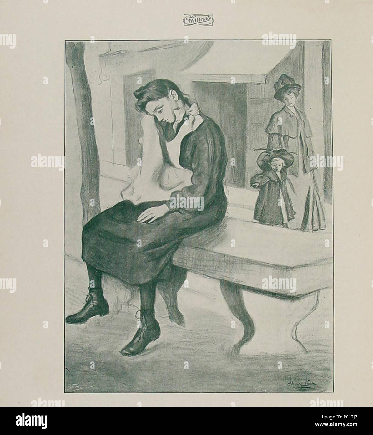 4 Il·lustració de Lluïsa Vidal. Feminal, n. 10 Stock Photo - Alamy