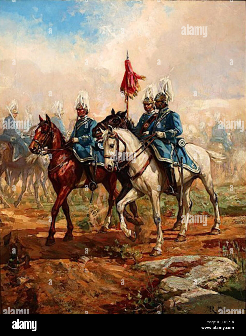 4 Lanceiros da Raiña (1900-1925) - Román Navarro (1854-1928 Stock Photo ...