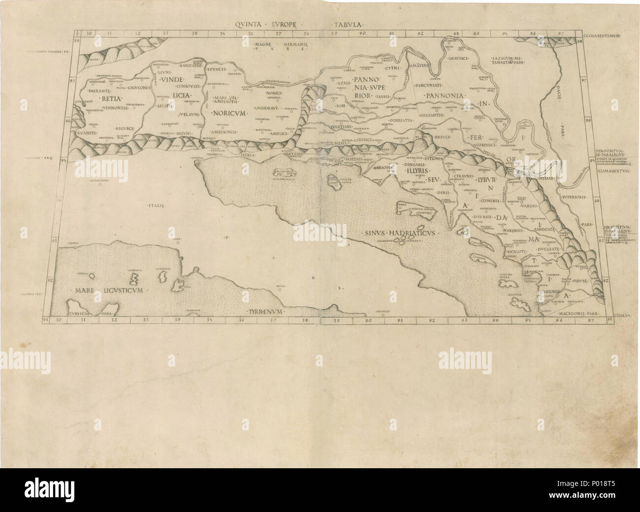 . Latina: Quinta Europe Tabula ex Geographico Claudii Ptolemaei ...