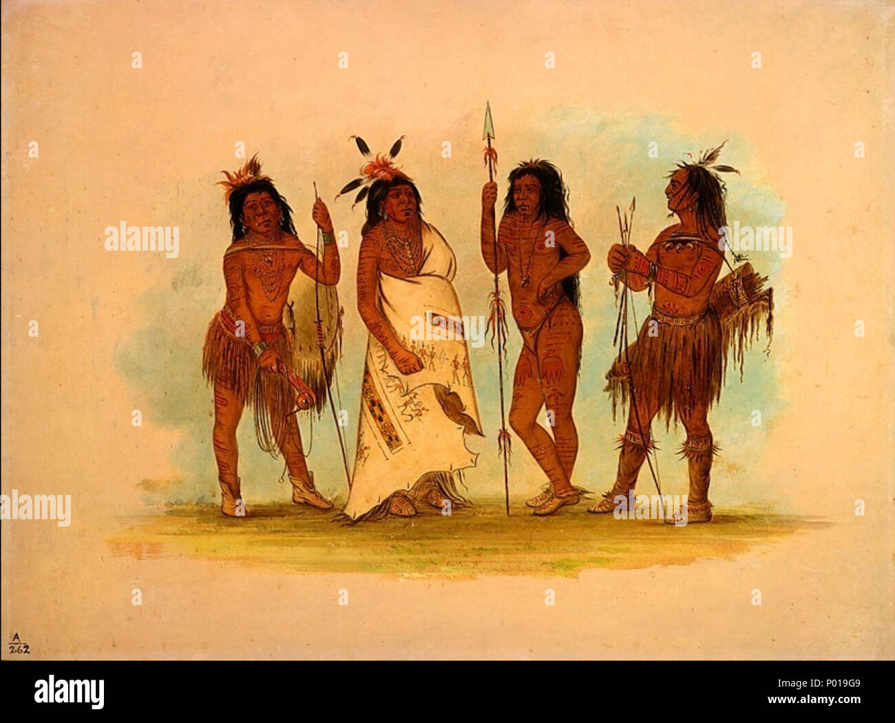 Apachee chief and three warriors hi-res stock photography and images ...