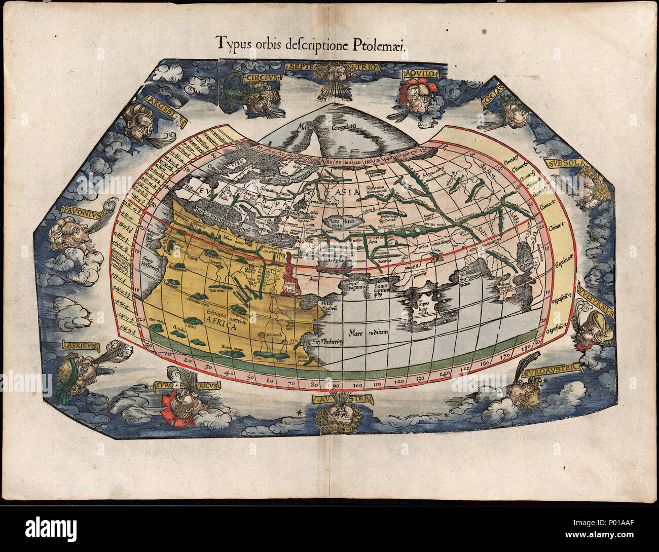 Ptolemys world map hi-res stock photography and images - Alamy