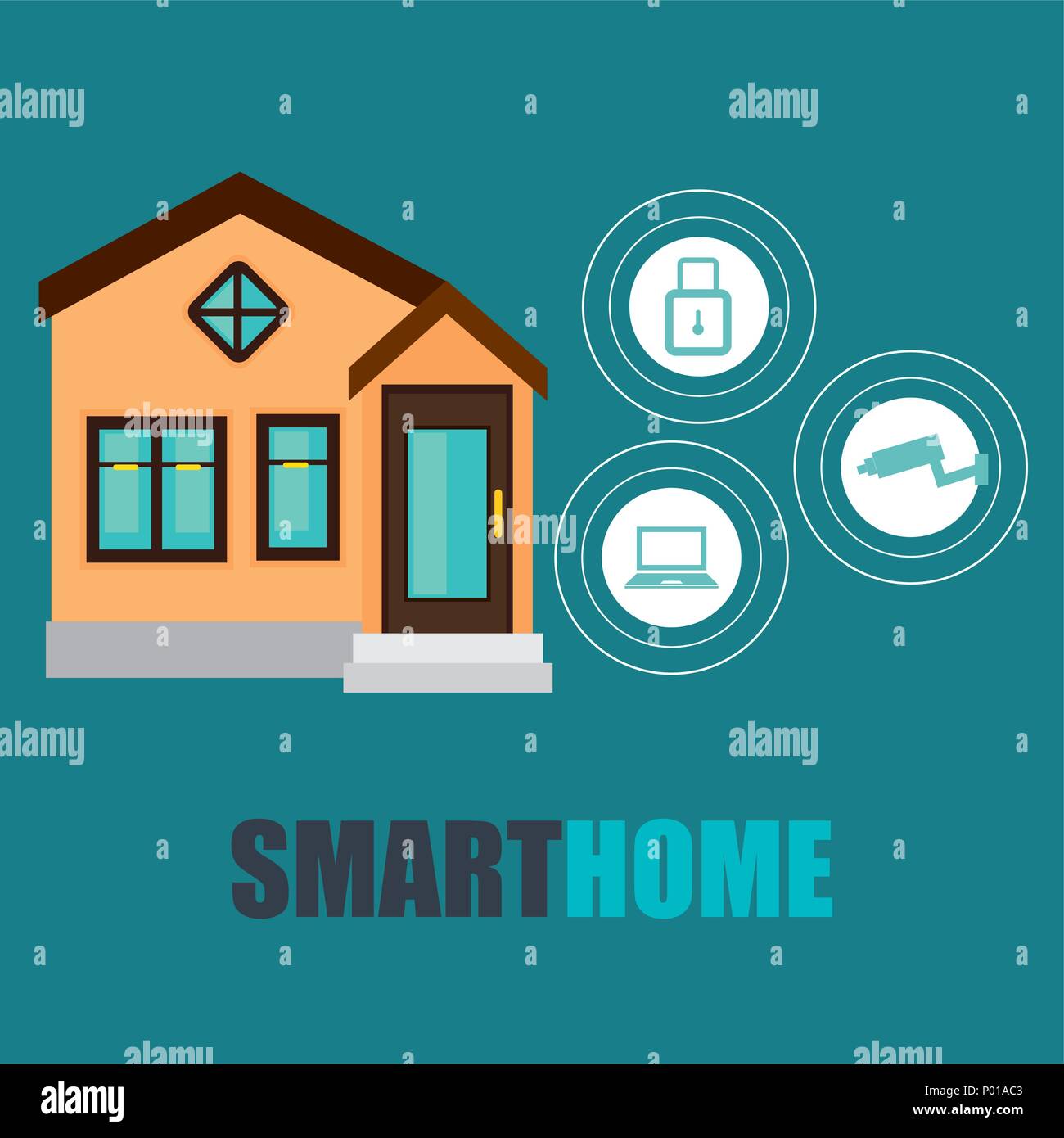 smart home technology set icons Stock Vector Image & Art - Alamy
