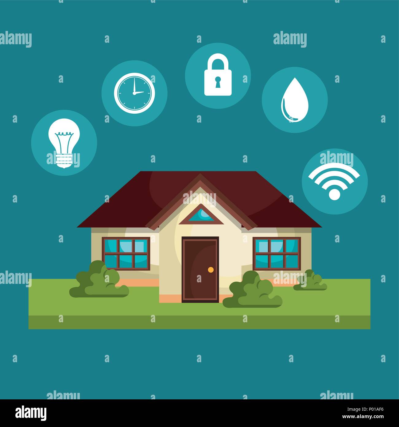 smart home technology set icons Stock Vector Image & Art - Alamy
