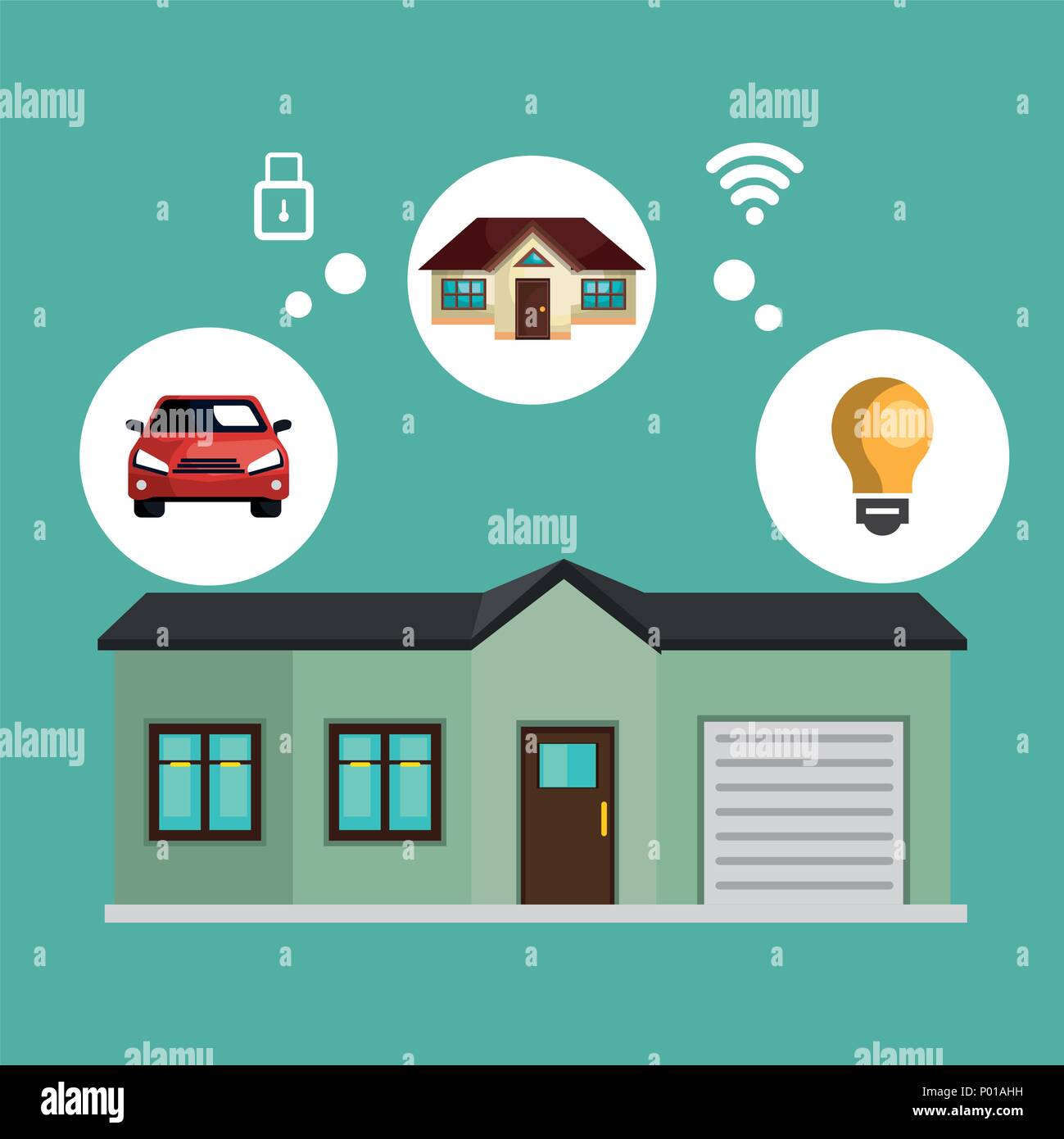 smart home technology set icons Stock Vector Image & Art - Alamy