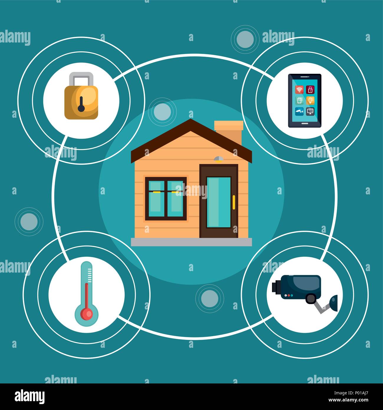 smart home technology set icons Stock Vector Image & Art - Alamy