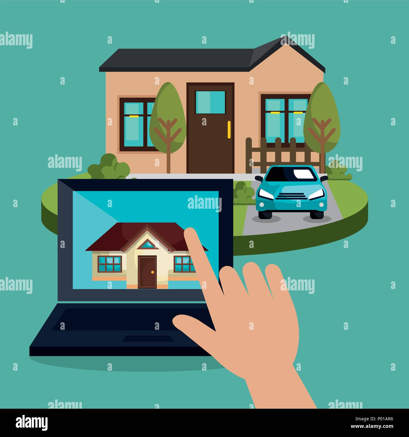 Flat smarthome hi-res stock photography and images - Alamy