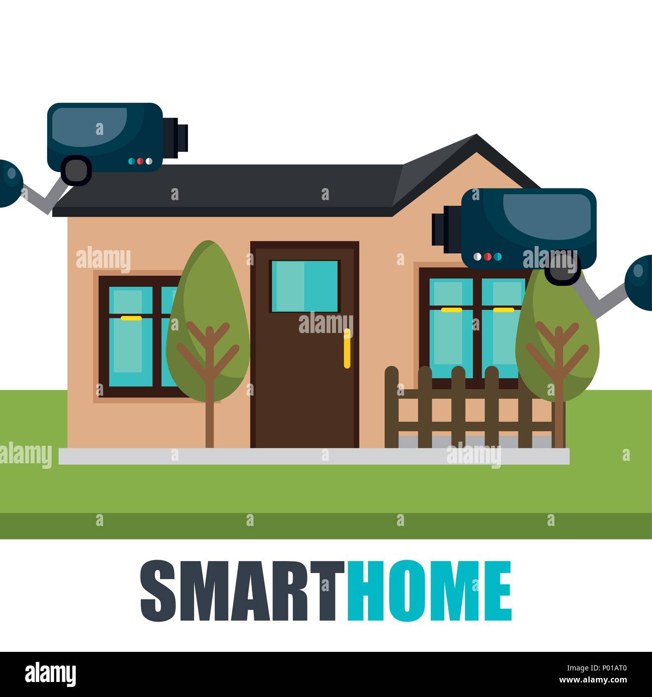 Cctv house exterior Stock Vector Images - Alamy