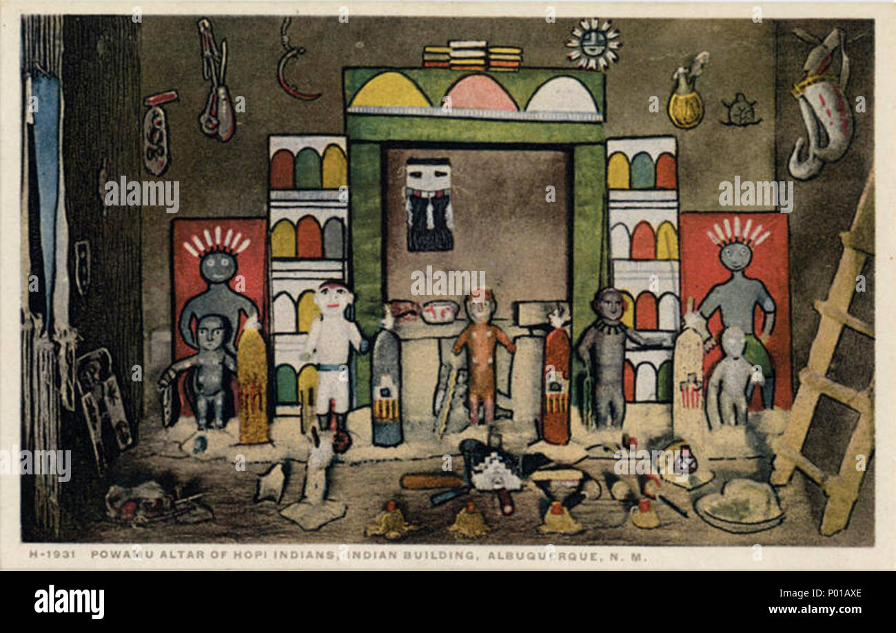 Powamu Altar of Hopi Indians, Indian Building, Albuquerque, New Mexico ...